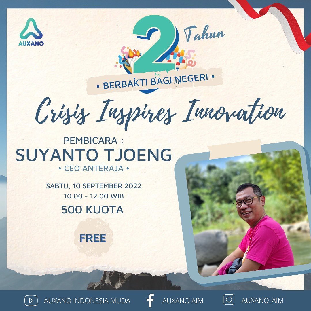 2 Tahun Auxano - Crisis Inspires Innovation | Yayasan Auxano Indonesia Muda